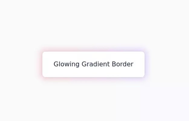 Glowing Gradient Border Tailwind Css Example