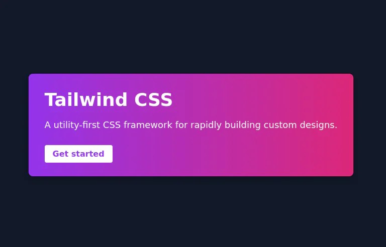 Gradient Card Tailwind Css Example