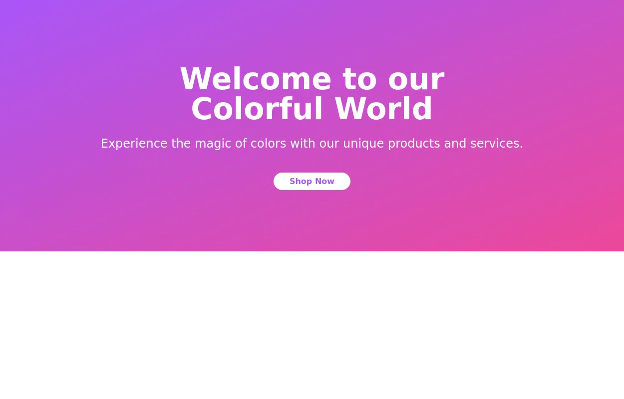 Hero Section With Background Gradient Tailwind Css Example