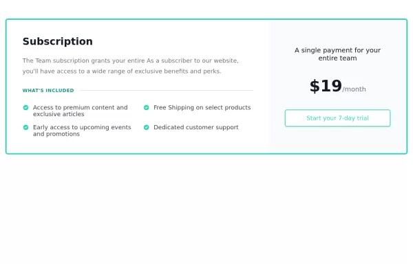 Pricing Section With Tailwind Css Tailwind Css Example