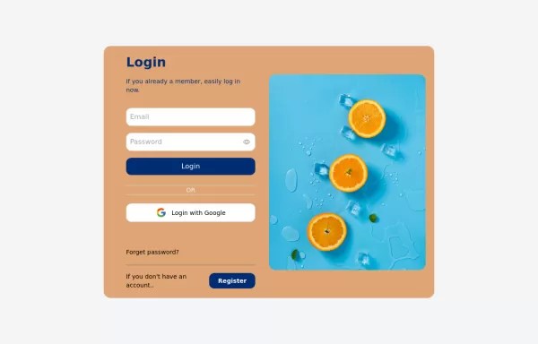 Responsive Login Form With Image Tailwind Css Example