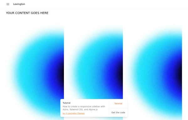Responsive Sidebar Tailwind Css Example