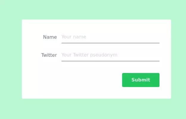 Simple Form 2 Tailwind Css Example