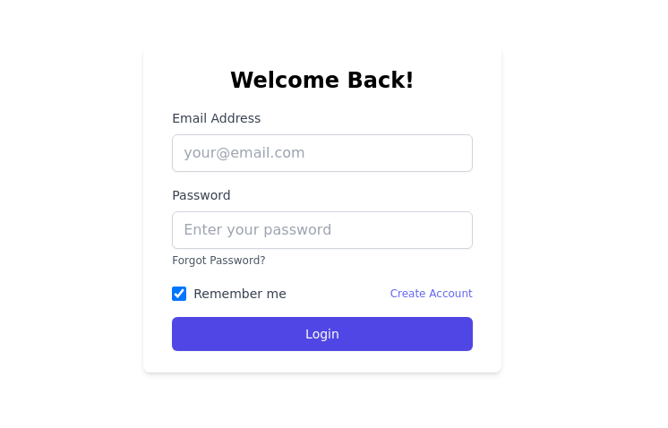 Tailwind Login Page Tailwind Css Example