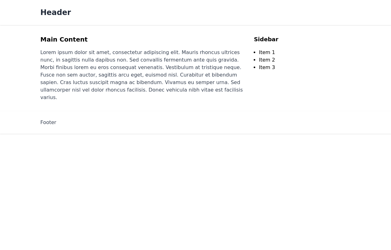 Blog Article Template Tailwind Css Example
