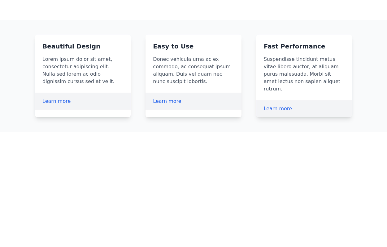 Tailwind Css Feature Cards Tailwind Css Example