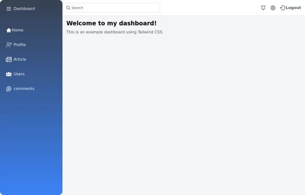 Responsive Sidebar Tailwind Css Example