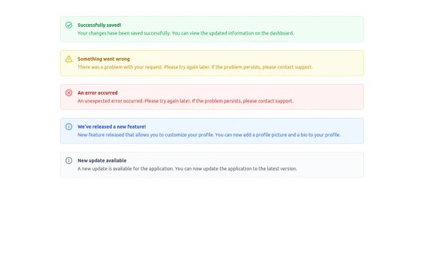 Alerts Htmlwind Tailwind Css Example