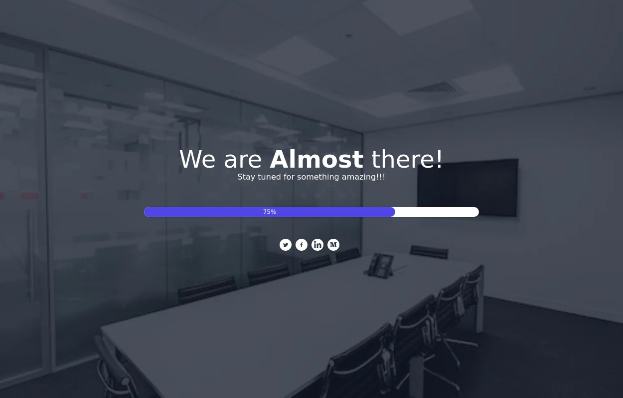 Coming Soon Landing Page With Countdown Timer Tailwind Css Example