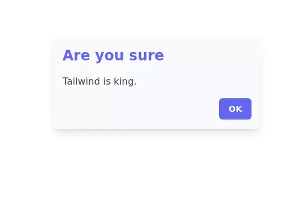 Confirmation Dialog Box Tailwind Css Example