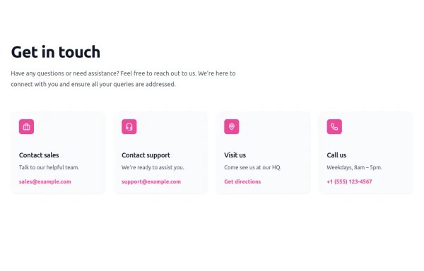 Contact Section Htmlwind Tailwind Css Example
