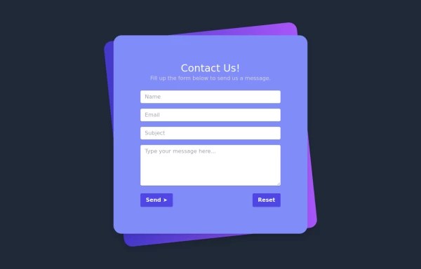 Contact Us Section Tailwind Css Example