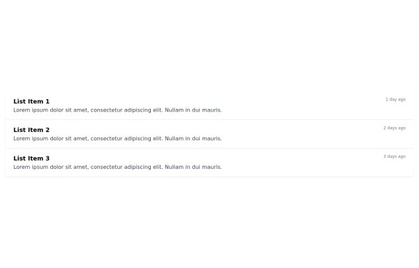 List Example Tailwind Css Example