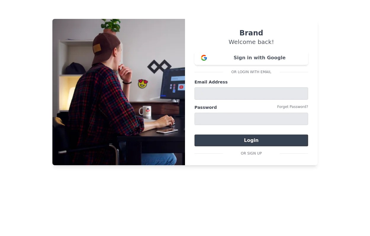 186 Free Login Form Examples In Tailwind Css