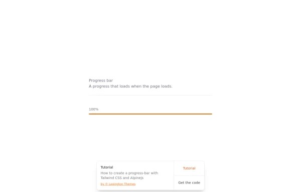Responsive Progress Bar Tailwind Css Example