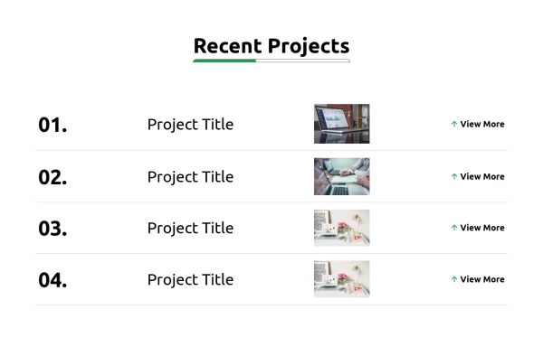 Projects List Tailwind Css Example