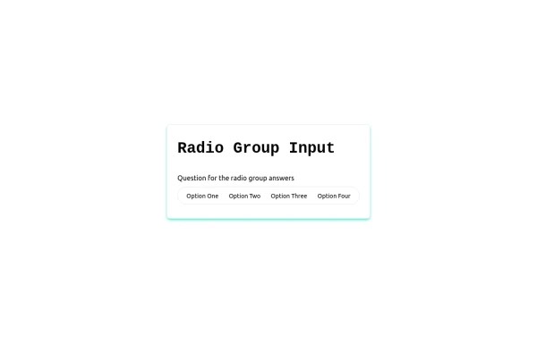 Radio Input Group Tailwind Css Example