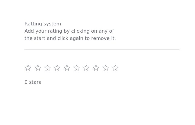 Rating Stars Tailwind Css Example