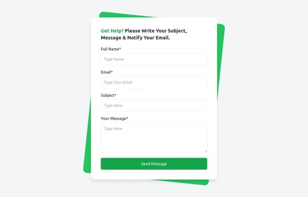 Responsive Contact Form With Tailwindcss Tailwind Css Example