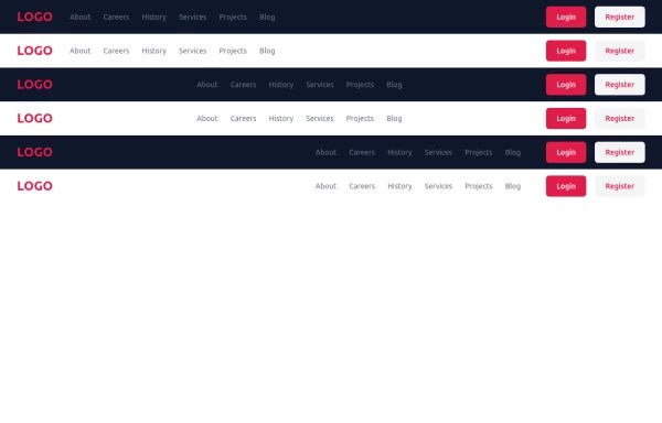 Responsive Tailwind Css Header With Navigation Buttons Ready To Use