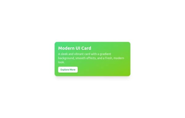 Sleek Modern Tailwind Css Card With Vibrant Gradient Tailwind Css