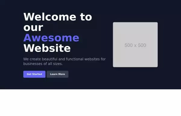 Hero Section In React Js Tailwind Css Example
