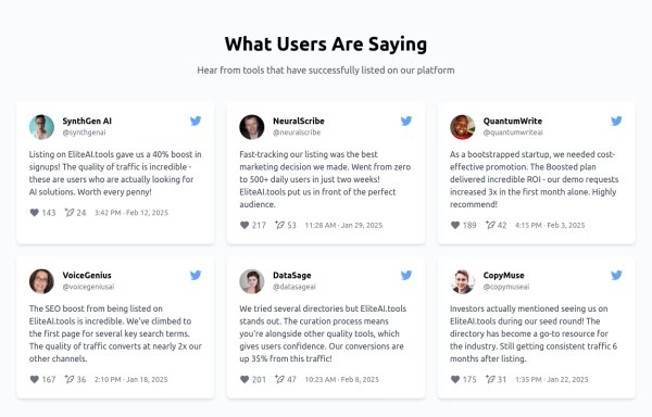 Twitter Testimonials Showcase With Tailwind Css Tailwind Css Example