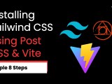 How To Install Tailwind Css Using Postcss And Vite Talha Tonmoy