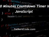 30 Minutes Countdown Timer In Javascript