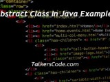 Abstract Class In Java Example