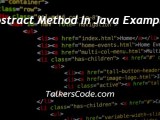 Abstract Method In Java Example