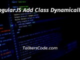 Angularjs Add Class Dynamically