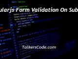Angularjs Form Validation On Submit