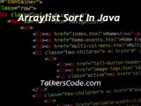 Arraylist Sort In Java