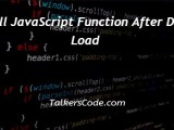 Call Javascript Function After Div Load