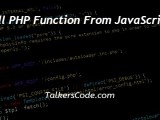 Call Php Function From Javascript