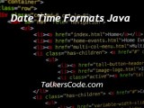 Date Time Formats Java