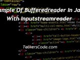 Example Of Bufferedreader In Java With Inputstreamreader