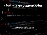 Find In Array Javascript