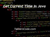 Get Current Time In Java