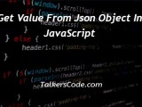 Get Value From Json Object In Javascript