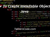 How To Create Immutable Object In Java
