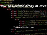 How To Declare Array In Java