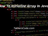 How To Initialize Array In Java