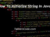 How To Initialize String In Java