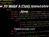 How To Make A Class Immutable In Java