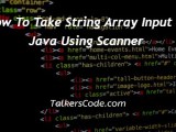 How To Take String Array Input In Java Using Scanner