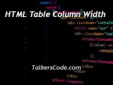 Html Table Column Width