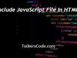 Include Javascript File In Html