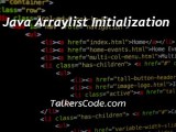 Java Arraylist Initialization